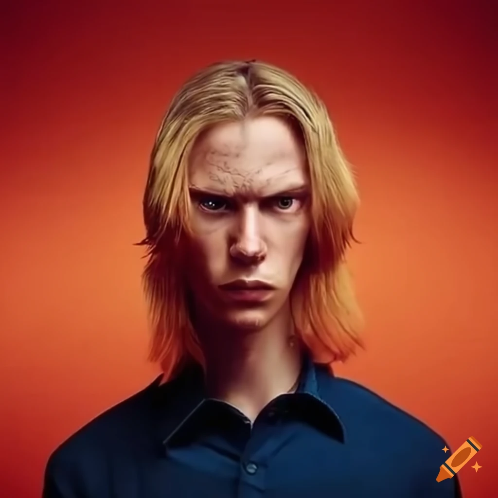 Angry tall skinny blonde man on Craiyon