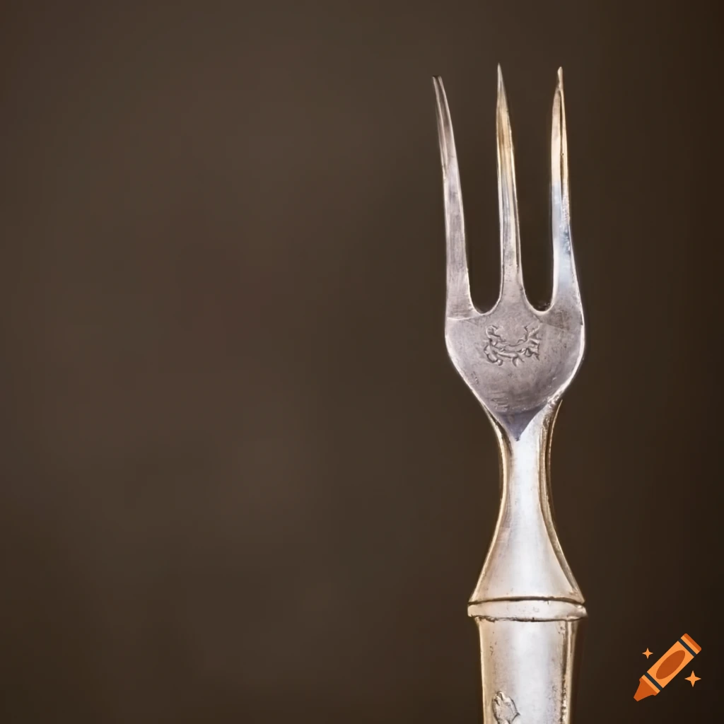 Antique three-pronged fork representing the trinity on Craiyon