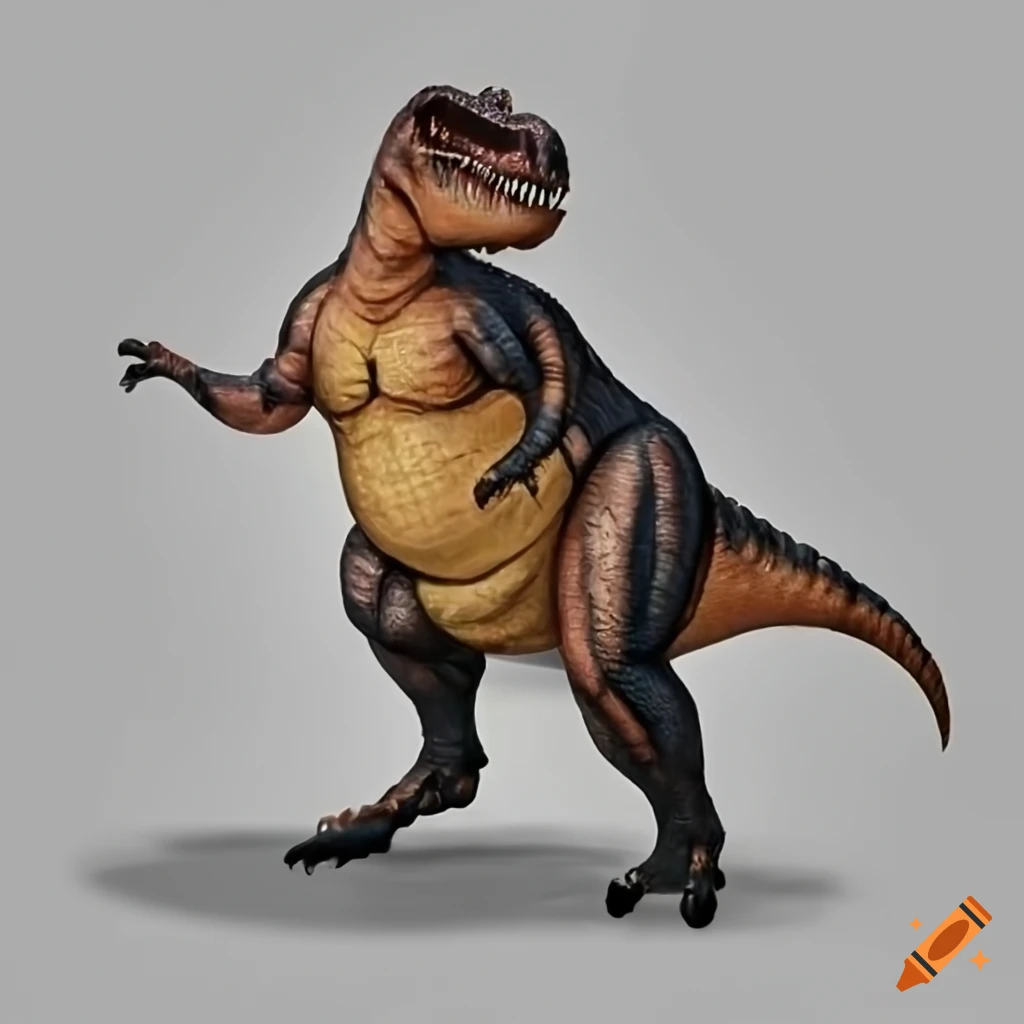 Chubby tyrannosaurus rex dinosaur on Craiyon