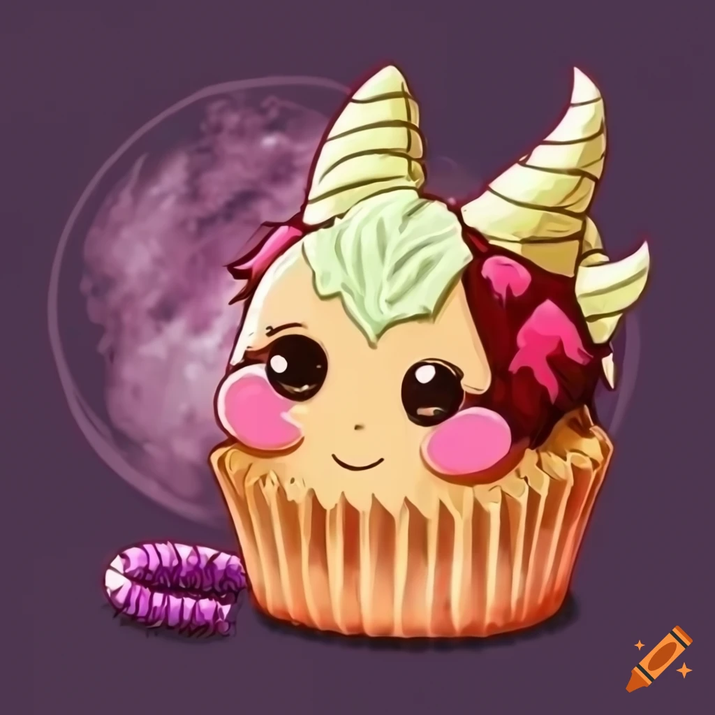 Dragon muffin cute on Craiyon