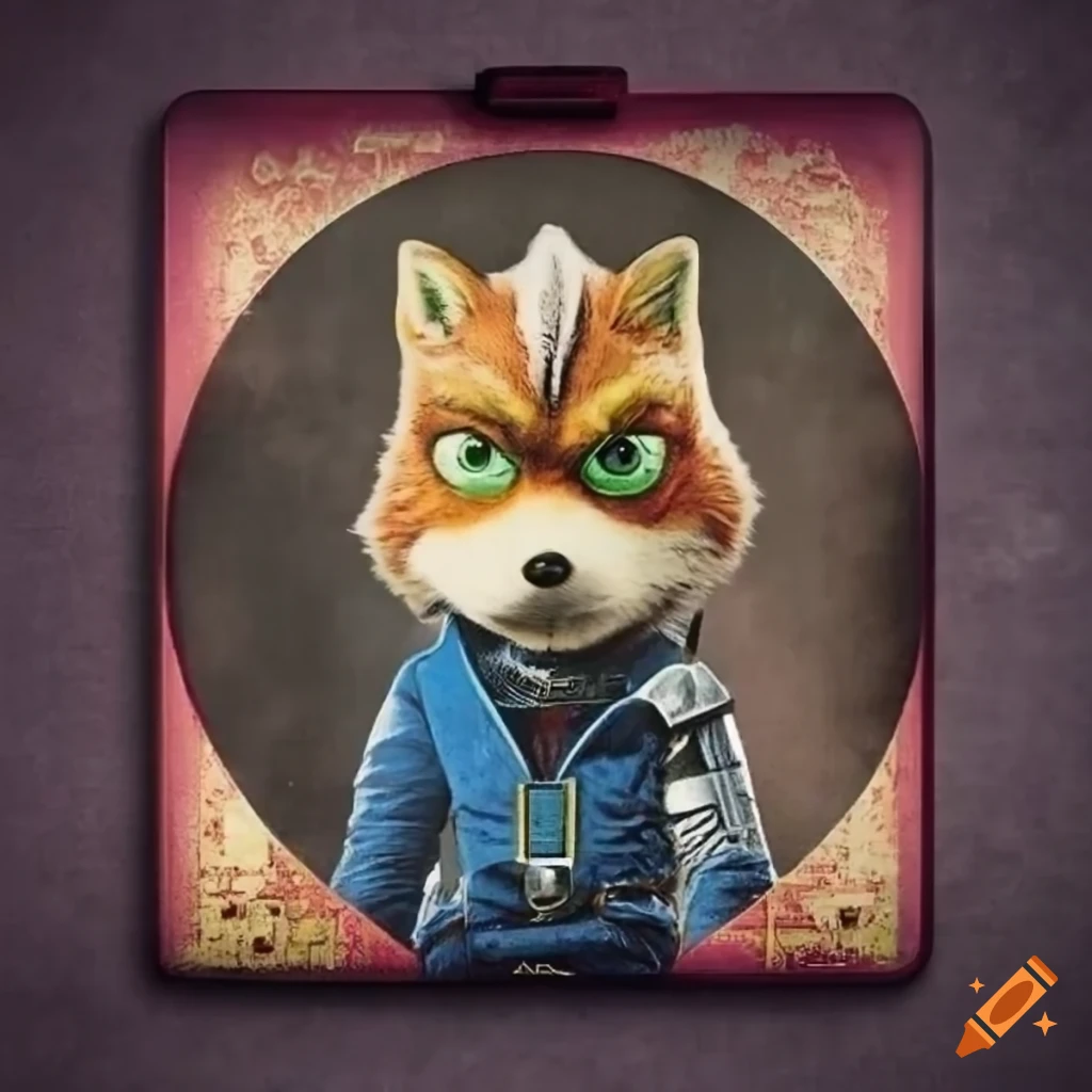 Vintage stereoscopic poster of star fox on Craiyon