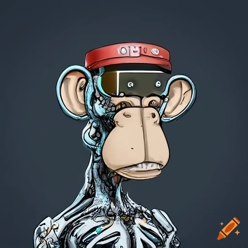 Highly detailed nft bored ape yacht club members as cyborgs on Craiyon