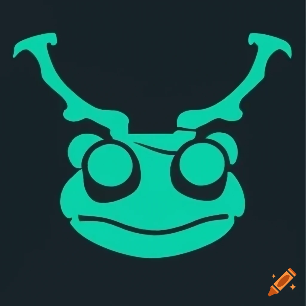 Cult frog symbol logo on Craiyon