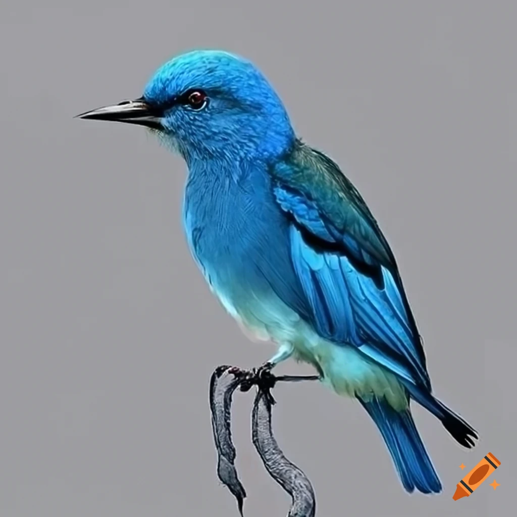 Blue bird on Craiyon