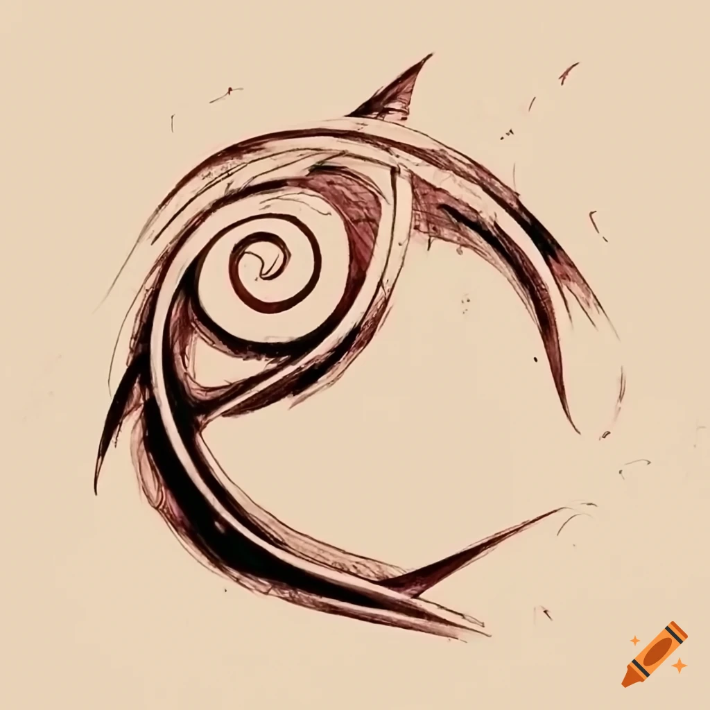 Tattoo sketch of konoha leaf symbol with uzumaki, uchiha, and hyuga ...