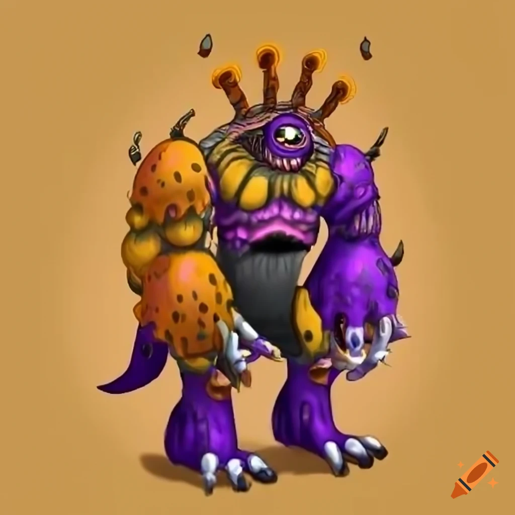 Epic monster design with three arms and colorful body inspired by my ...