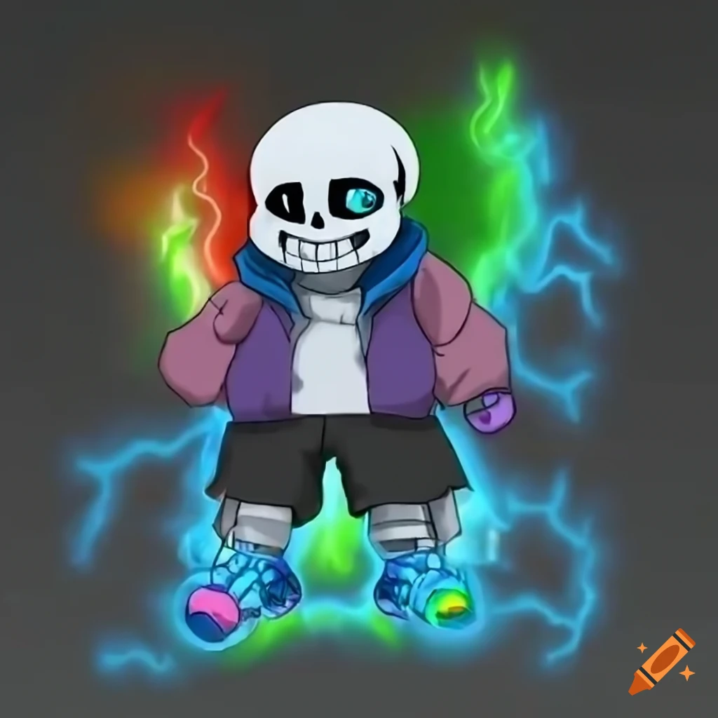 Illustration of colorful and powerful energy fusion with thunder ...