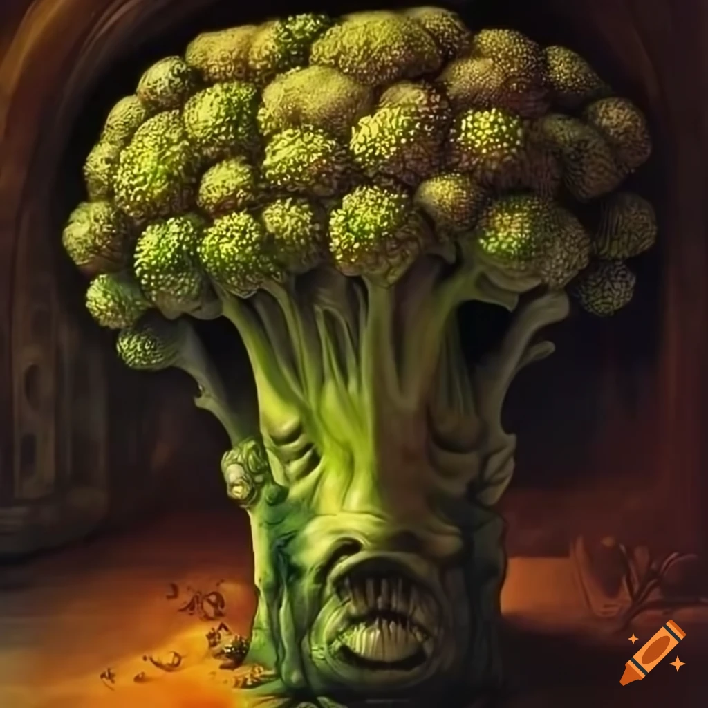 Broccoli art by h. r. giger on Craiyon