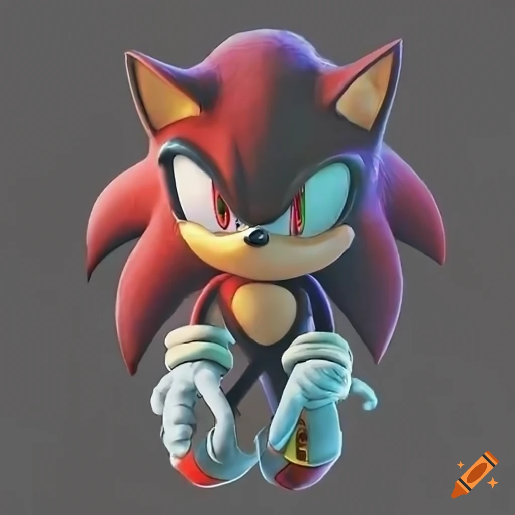 Sonic the hedgehog battling shadow the hedgehog on Craiyon