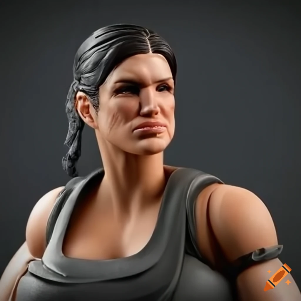 Detailed gina carano action figure matte texture on Craiyon