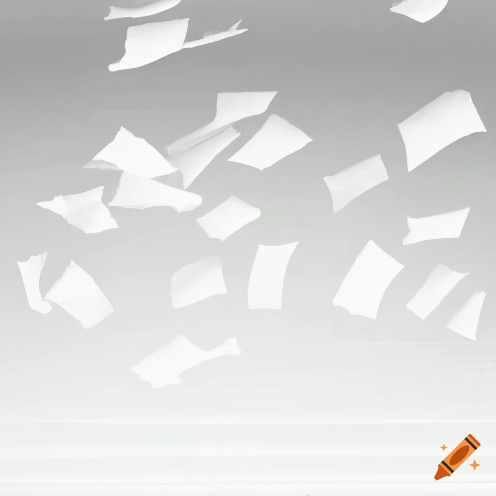 Flying papers stock photographs on Craiyon