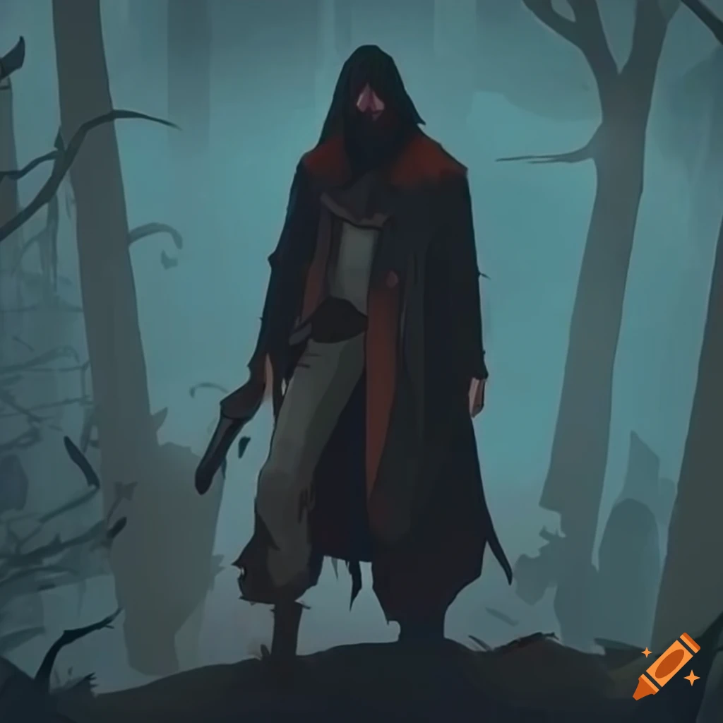 Lone adventurer character art with european inspiration on Craiyon