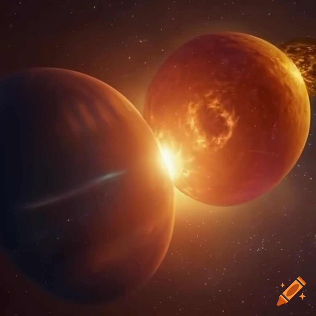 3d representation of a dyson sphere around the sun in space on Craiyon