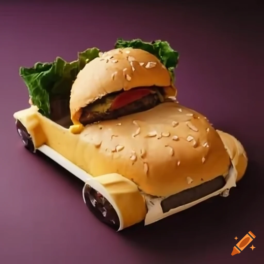 Cheeseburger car concept on Craiyon