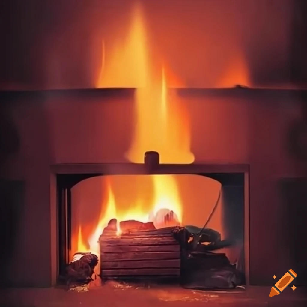 Fire burning inside a house on Craiyon