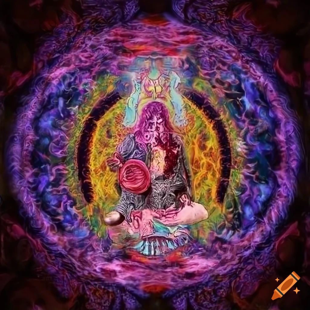 Stoner rock album art - The Sun with a wizard on a guitar amp for Choir ...