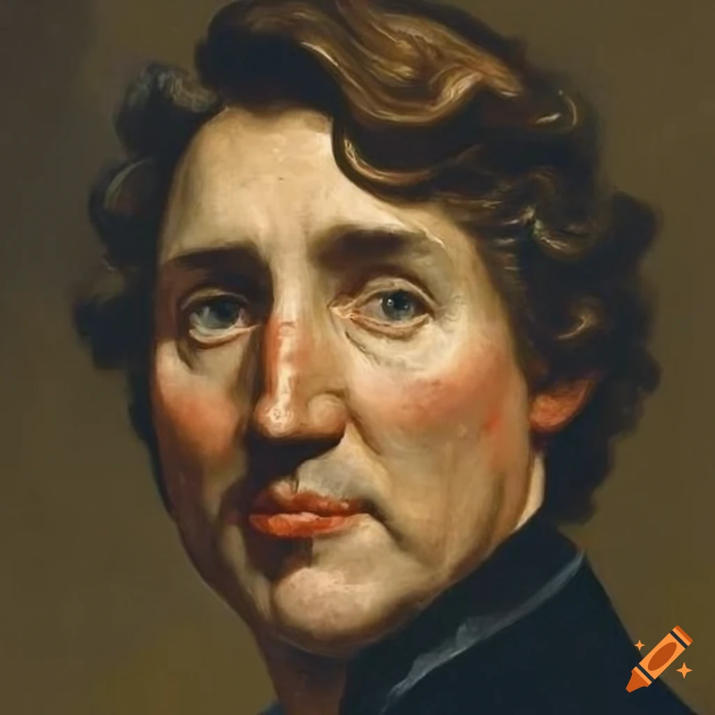 Justin trudeau in a norman rockwell-inspired cave painting on Craiyon