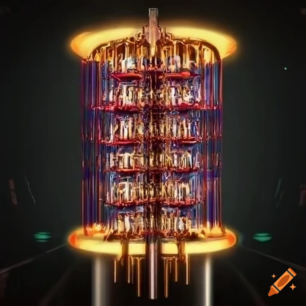 Advanced machine learning algorithms on quantum computing hardware on Craiyon