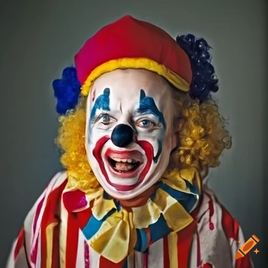 Clown with a frown on Craiyon