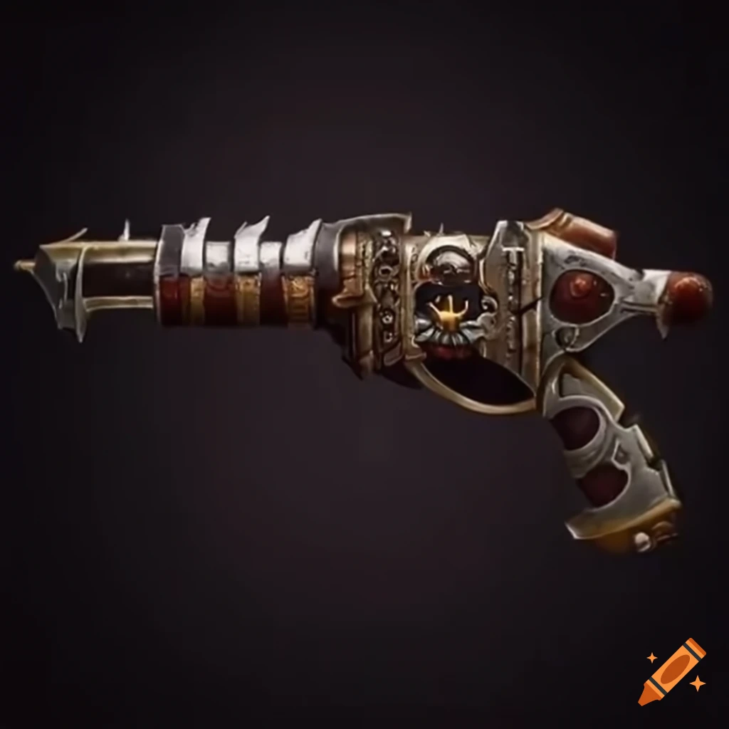 Warhammer 40k-inspired pepper grinder weapon design on Craiyon