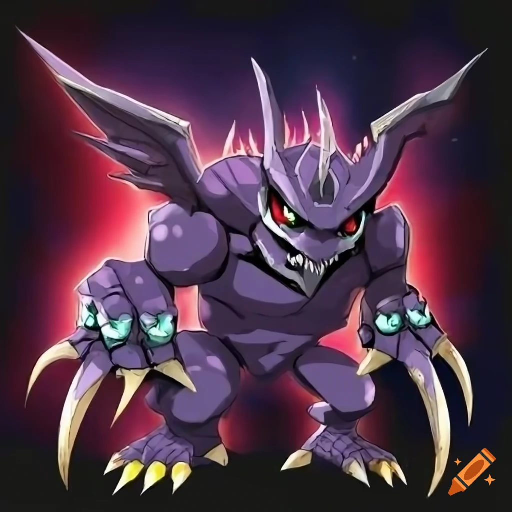 Deadly Digimon monsters portrait with an armored battle pet in Yu-Gi-Oh ...