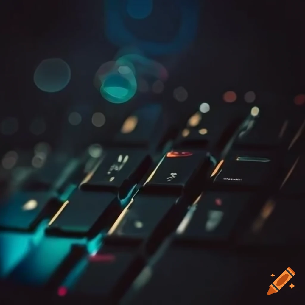 Computer science concept with liberty and code on a keyboard on Craiyon