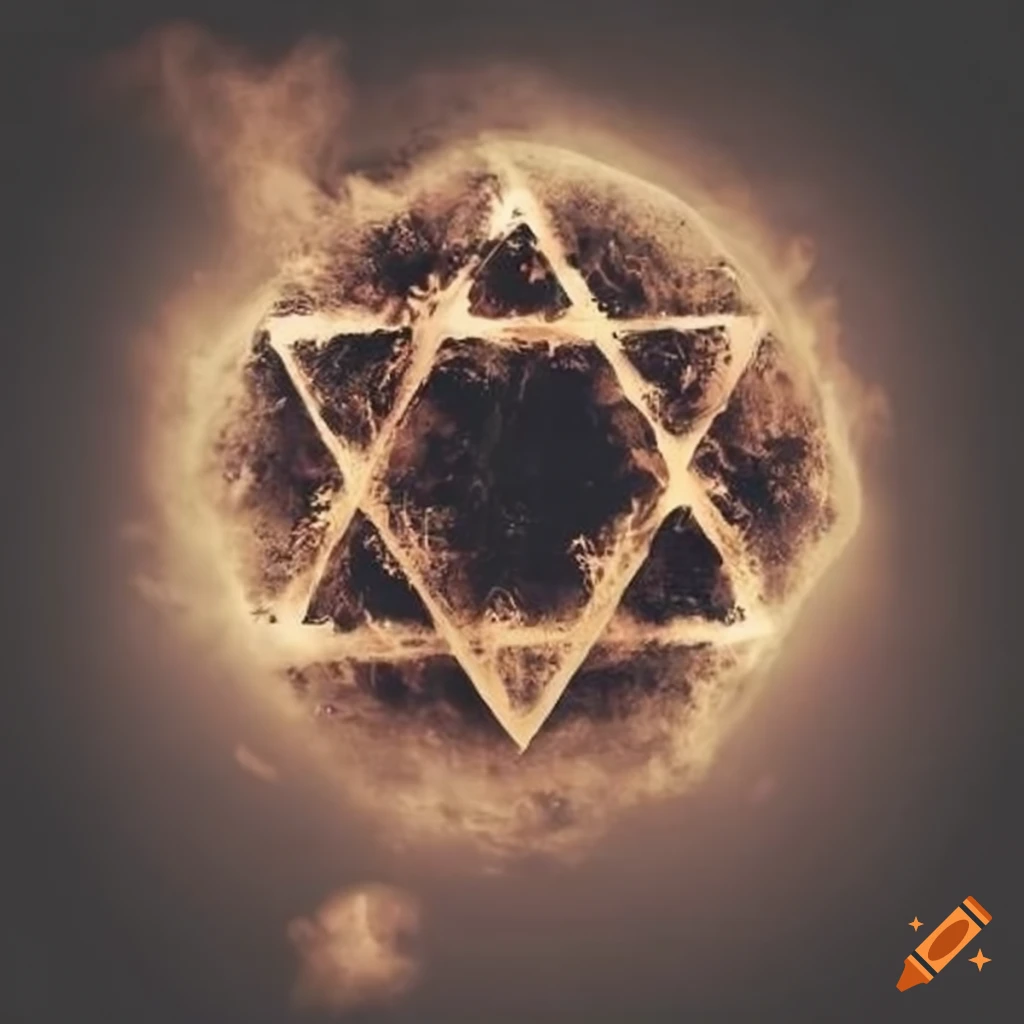 Star of david fading to dust on Craiyon