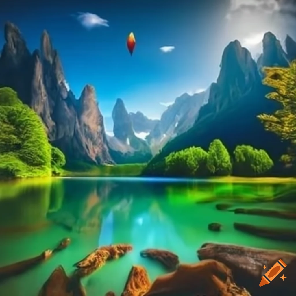 Stunning beautiful nature haven on earth on Craiyon