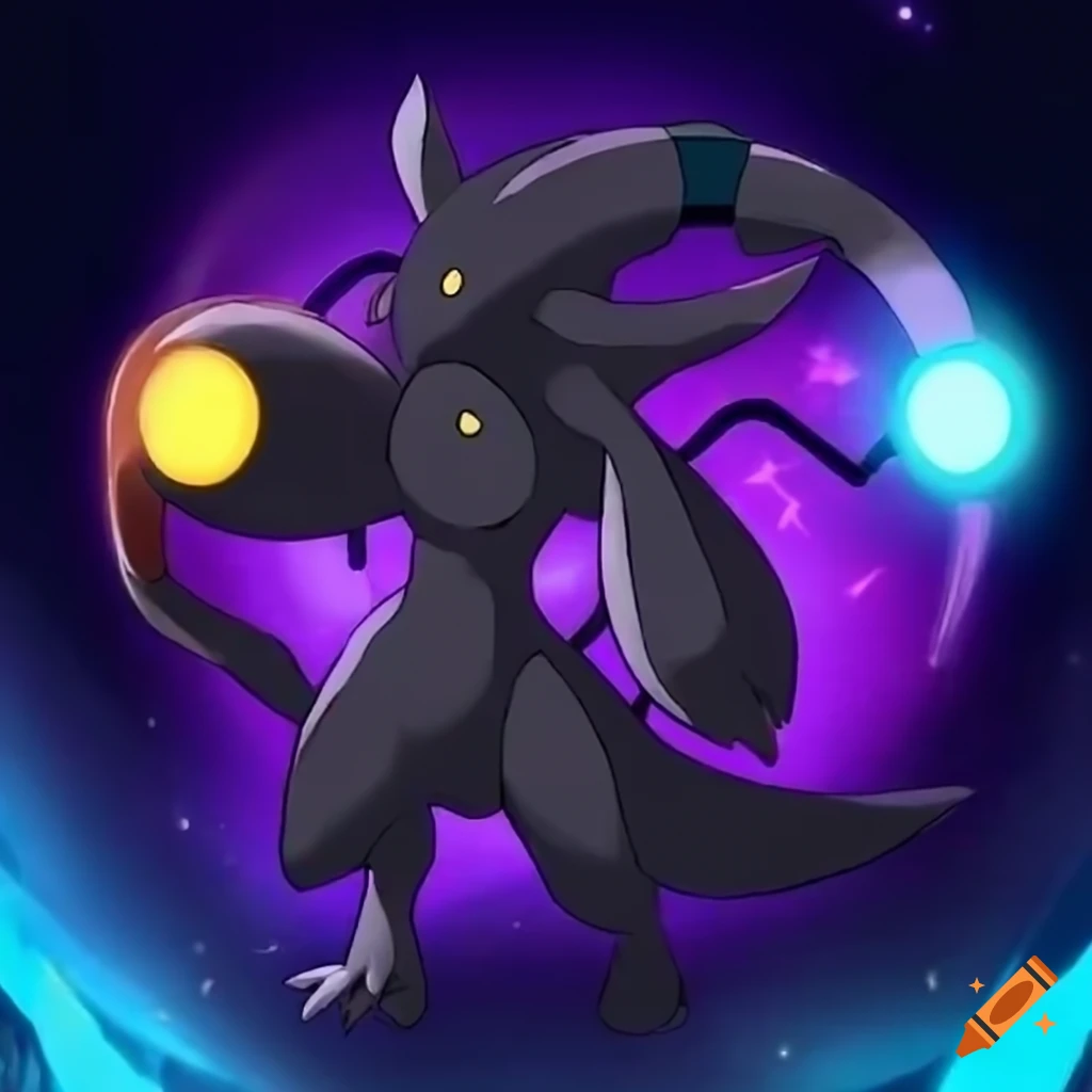 Pokemon-type battle pets dueling in space with a dark vs light theme in ...