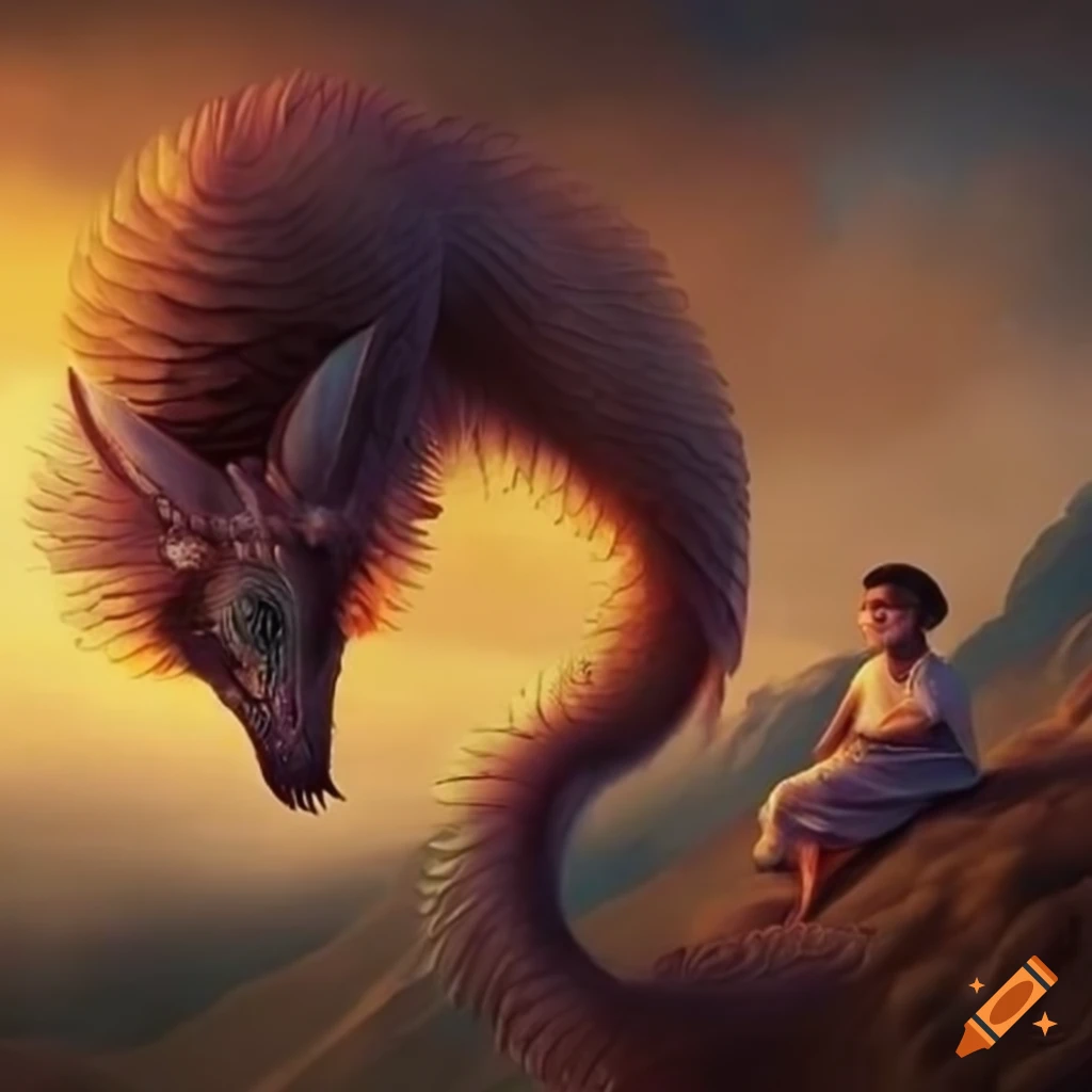 Mythical creatures in Pakistani landscapes and villages with a magical ...