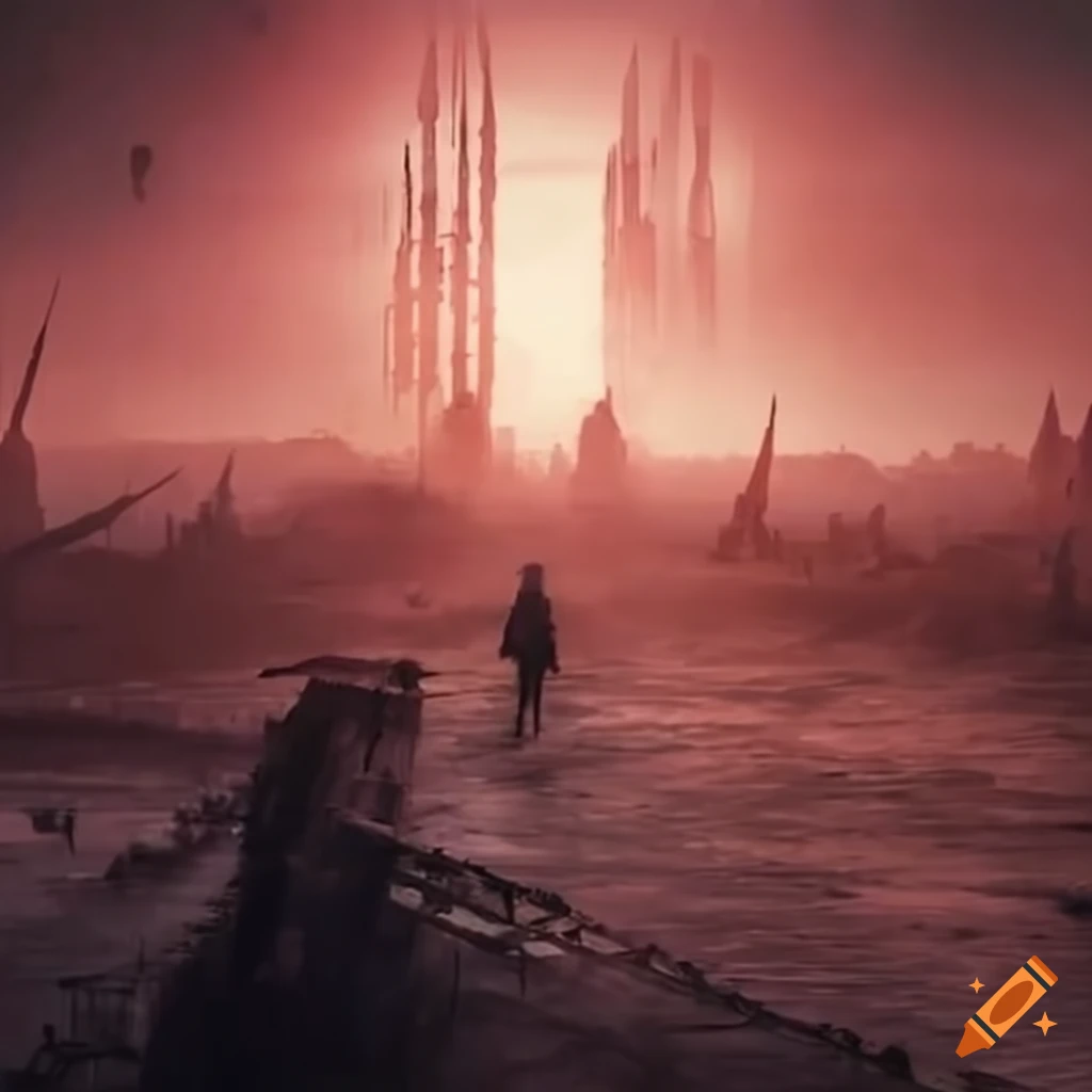 Apocalyptic scene depicting chaos and the end of the world on Craiyon