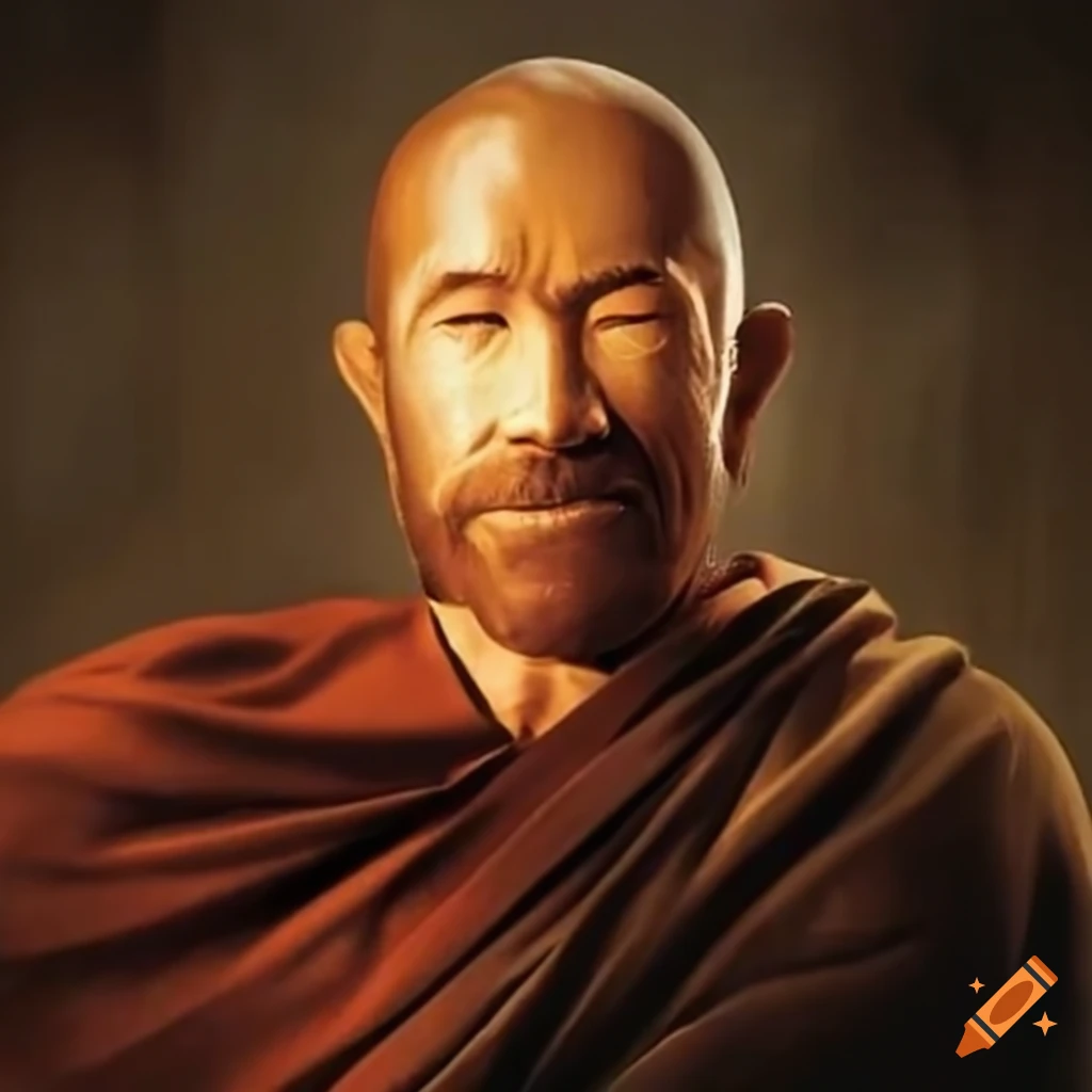 Chuck Norris In A Buddhist Monk Meditating Pose On Craiyon