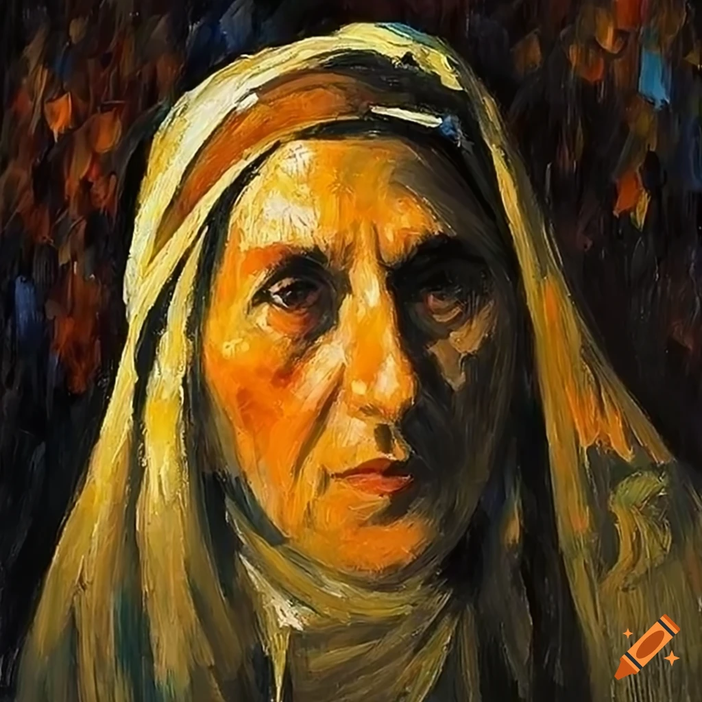 Portrait of a jewish woman with greying hair and freckles on Craiyon