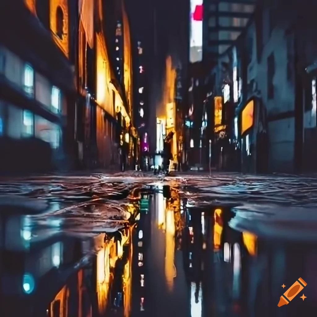 Phantom entity with glowing aura on a spooky nighttime city street with ...