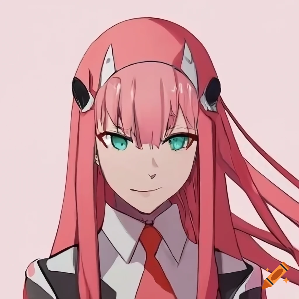 Zero two sitting by a campfire on Craiyon