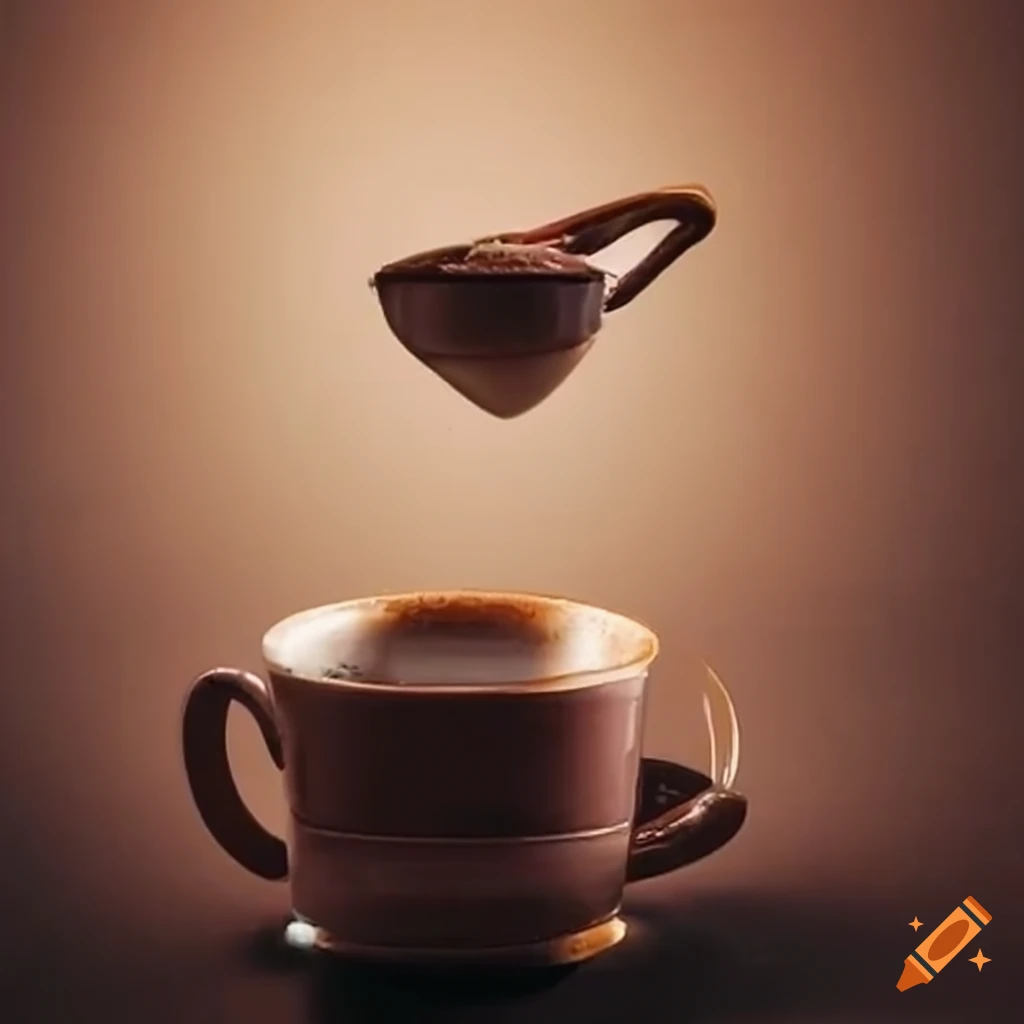 Exploding coffee cup on Craiyon