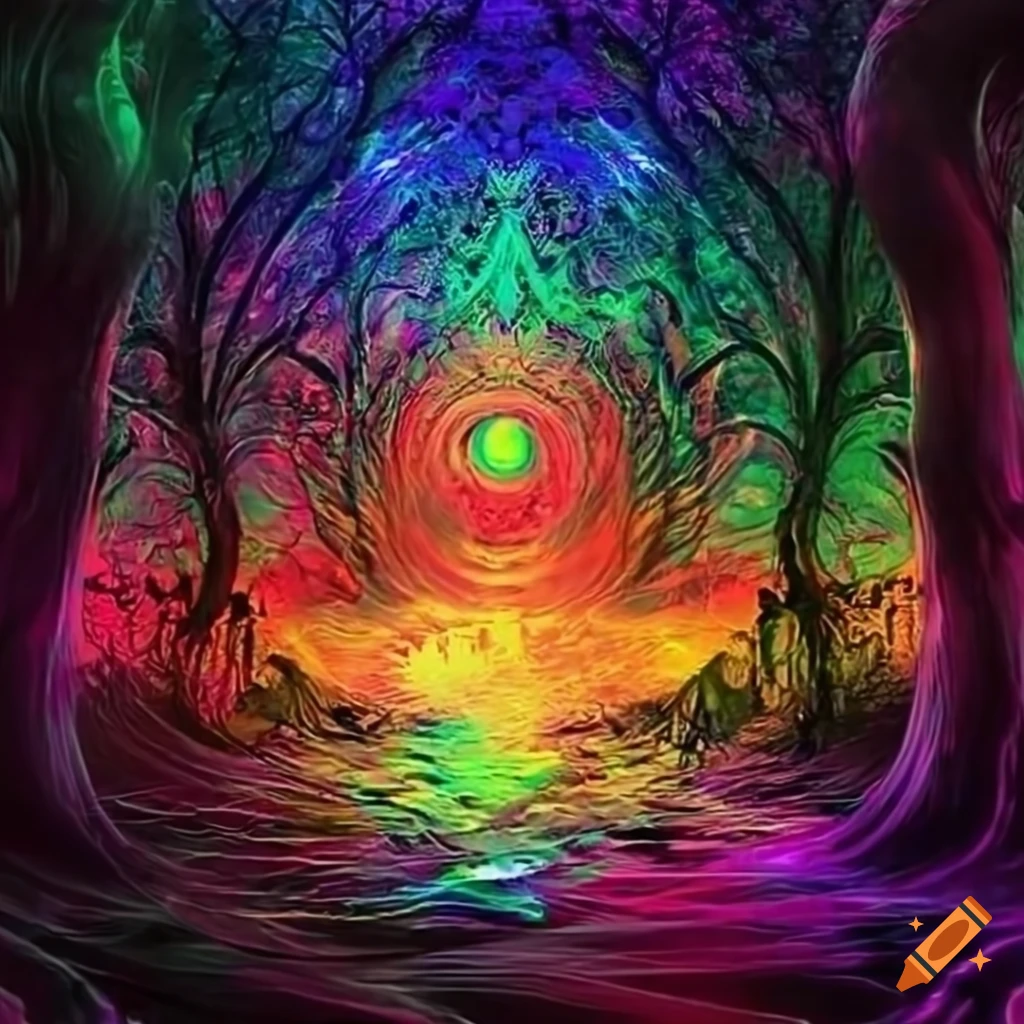 Nature-themed wallpaper in high definition for trance aesthetic on Craiyon