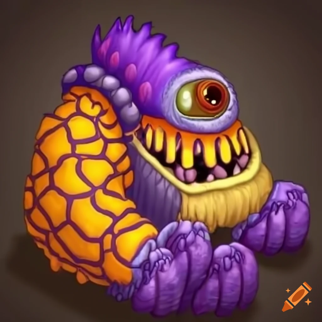 Epic monster design with three arms and colorful body inspired by My ...