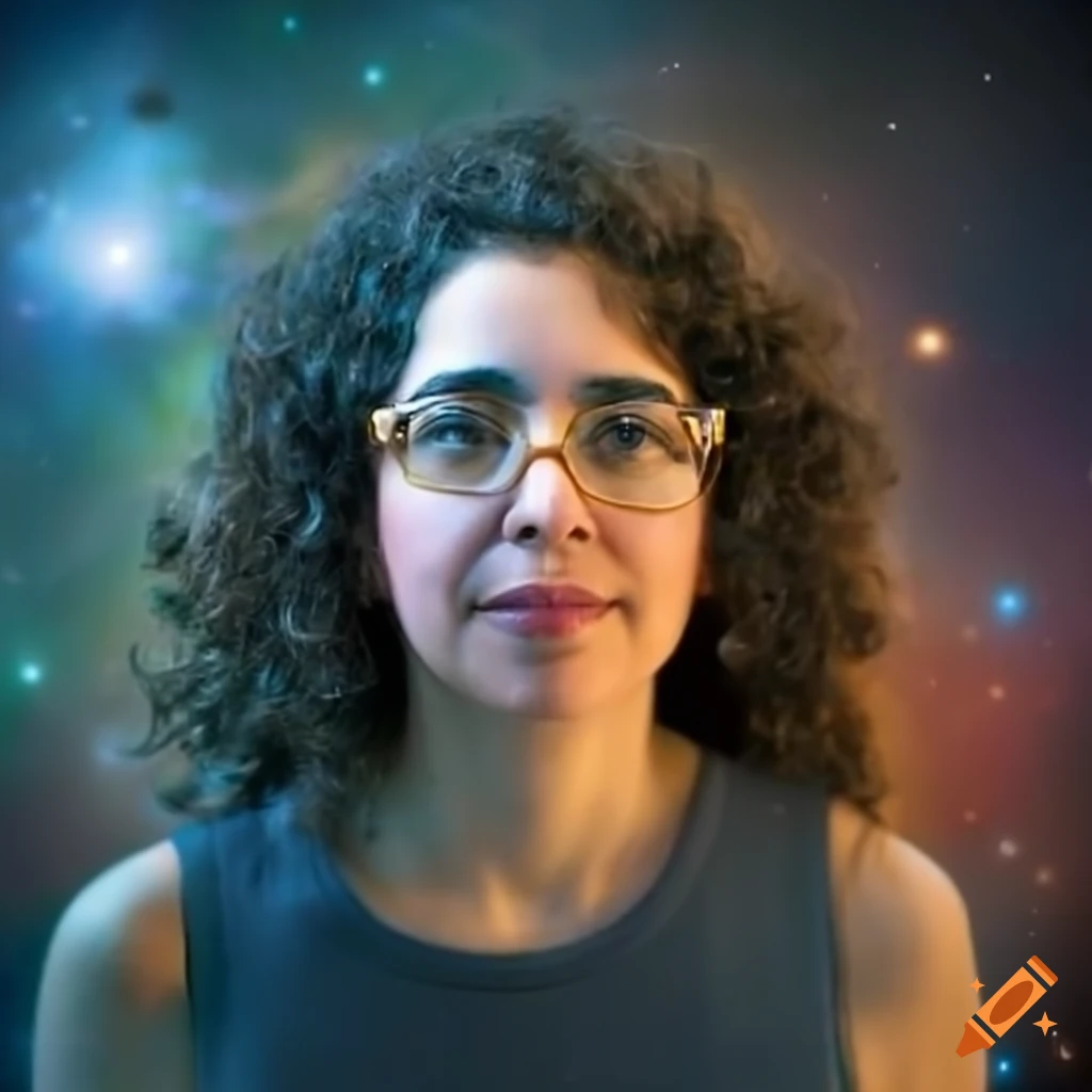 Elena rodriguez in her astrophysics lab on Craiyon