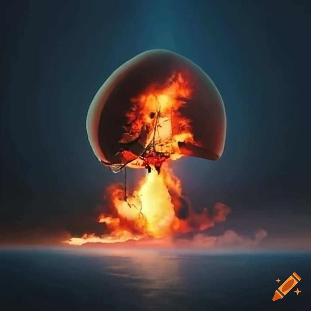 Hang glider explosion on Craiyon