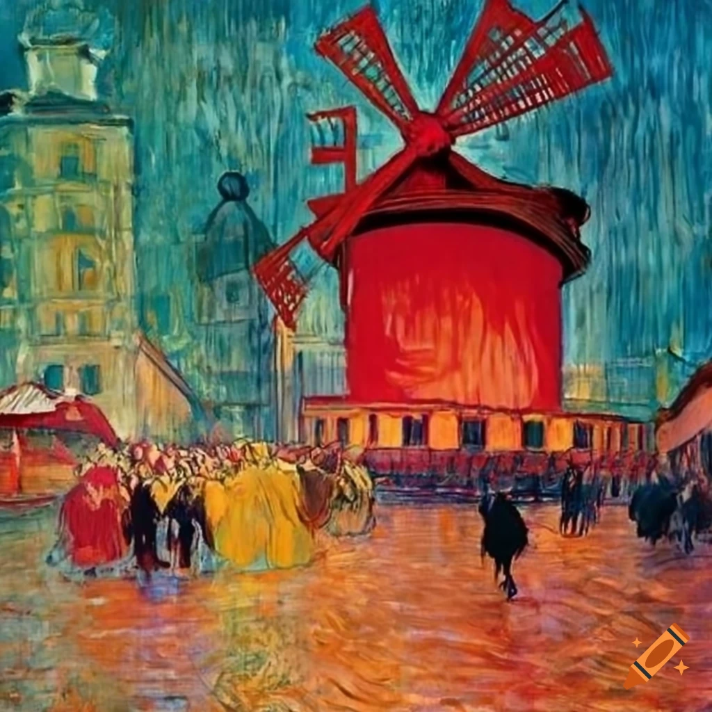 Moulin rouge painting by henri toulouse-lautrec on Craiyon