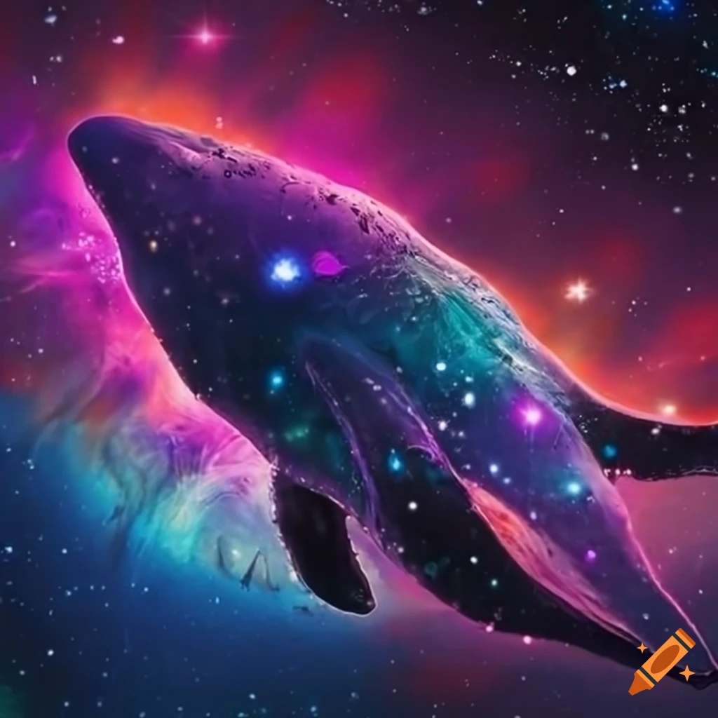 Cosmic whale on Craiyon