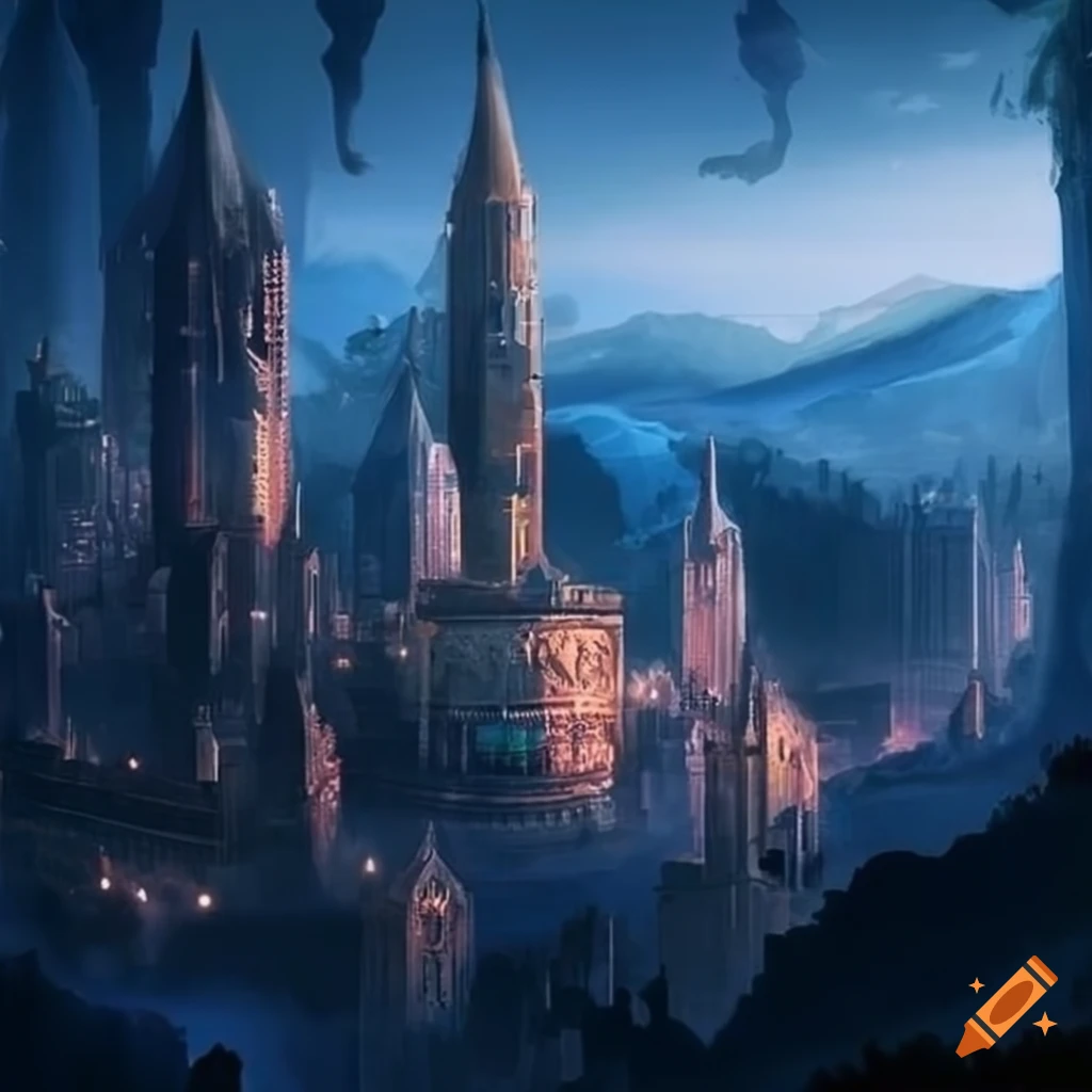 City of velaris from a court of thorns and roses series on Craiyon