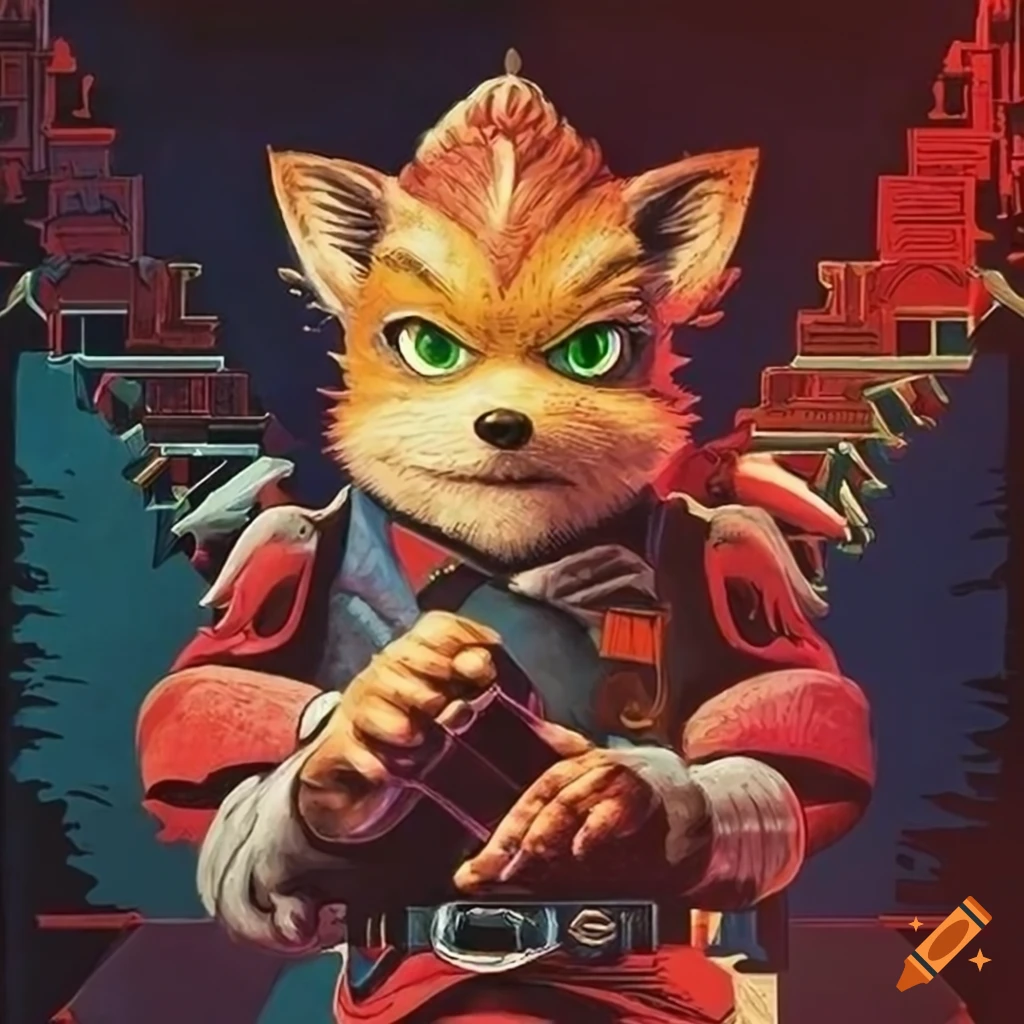 Intricately detailed vintage star fox poster on Craiyon