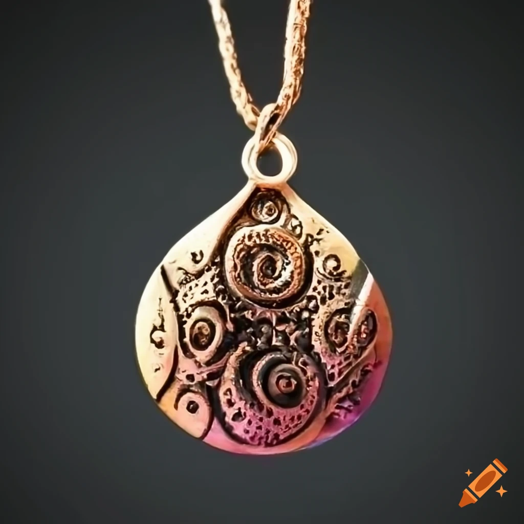 Metal amulet on Craiyon