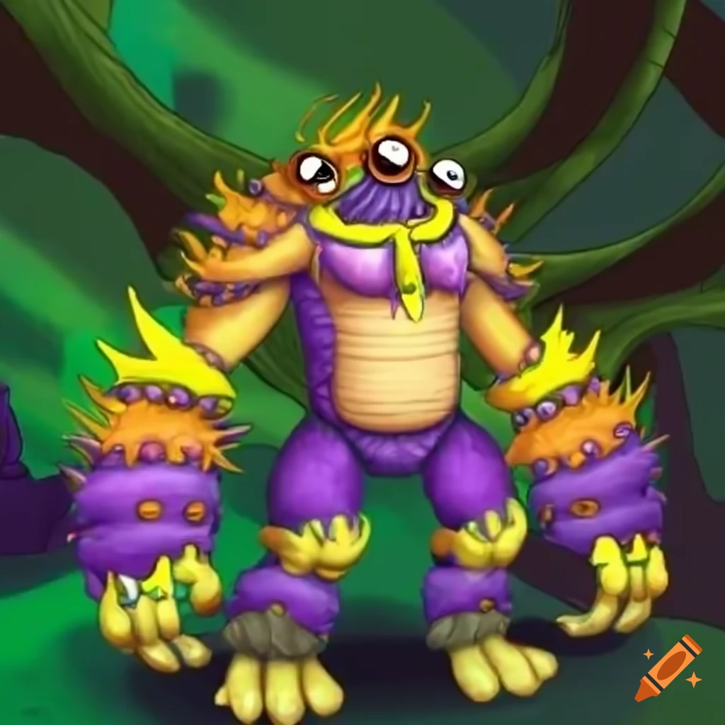 Epic monster design with three arms and colorful body inspired by My ...