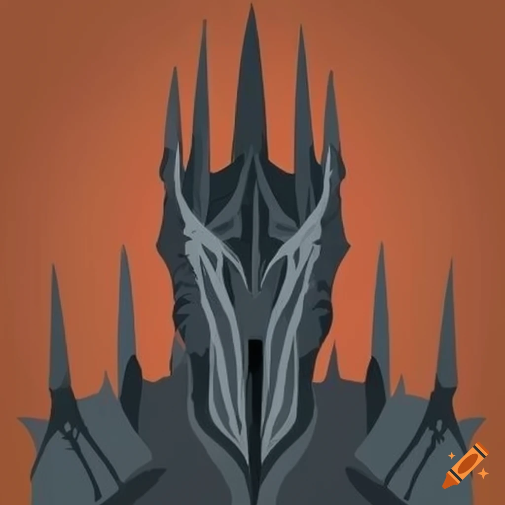 Minimalist depiction of sauron from lord of the rings on Craiyon