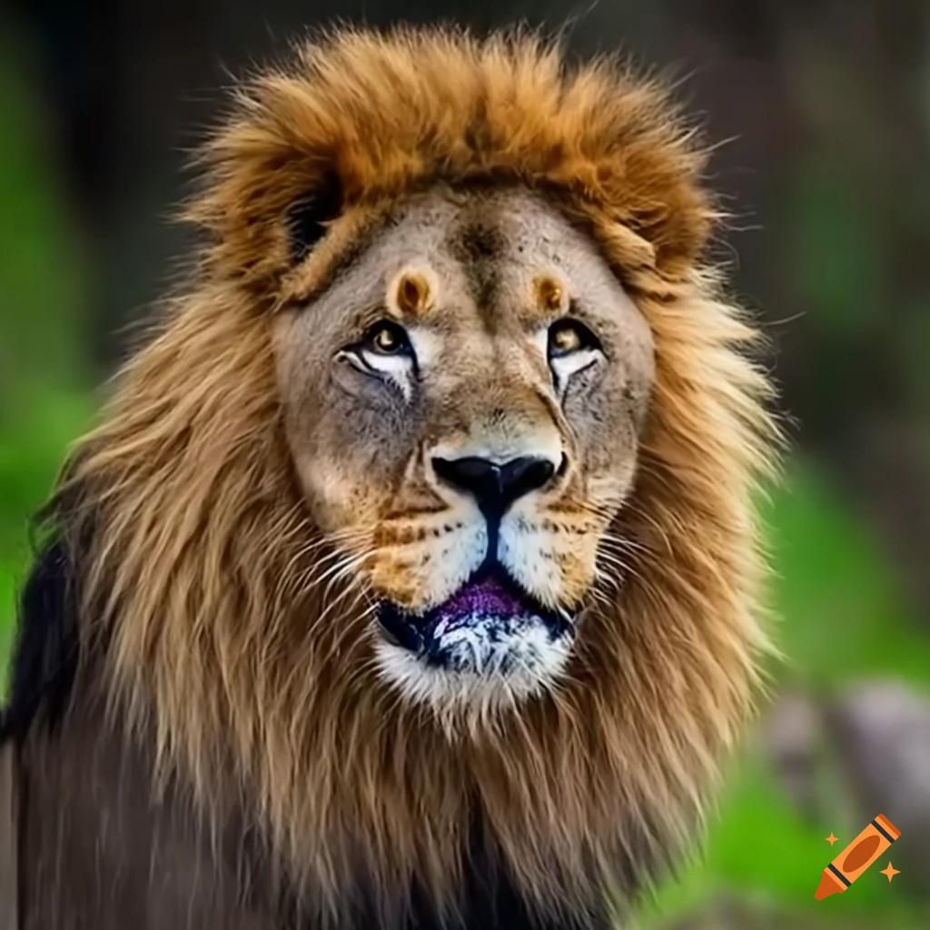 Lion drinking a Coca Cola on Craiyon