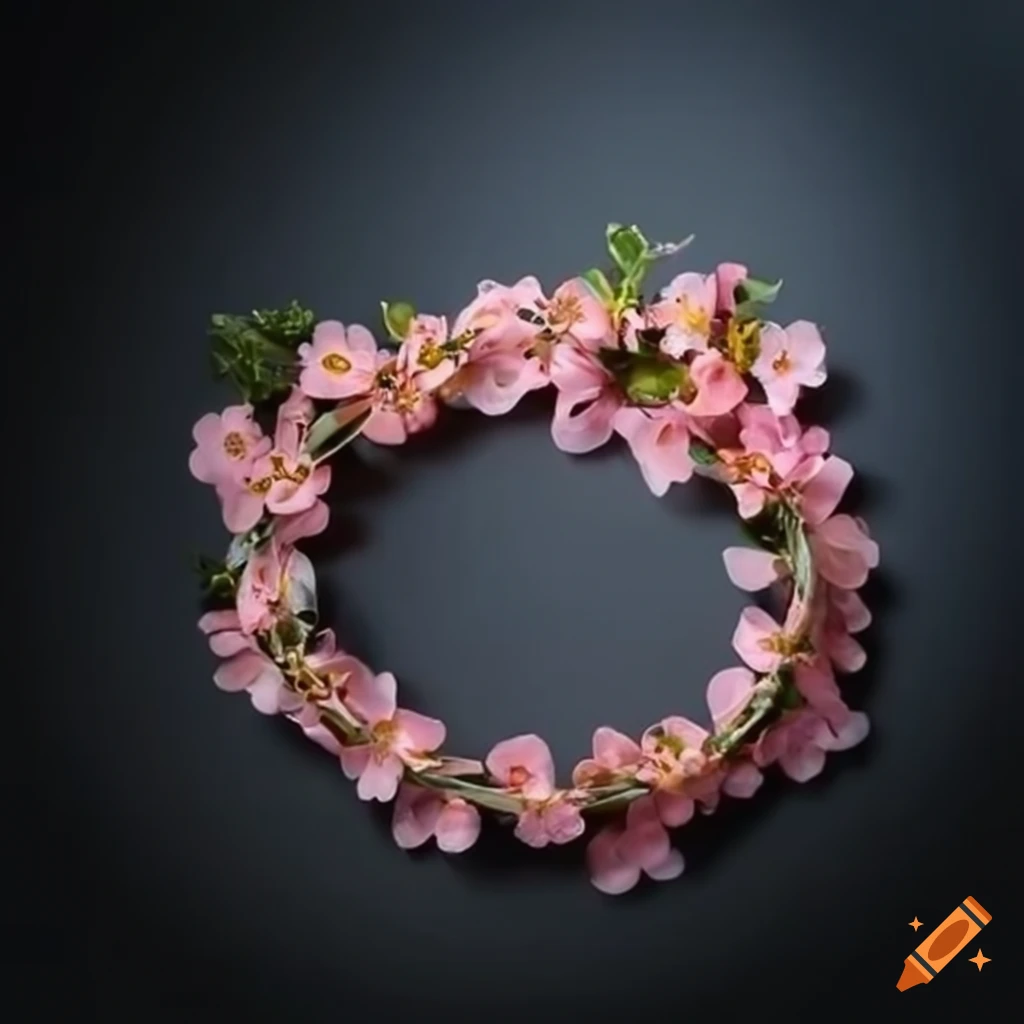 Chain made of real blossom flowers on Craiyon