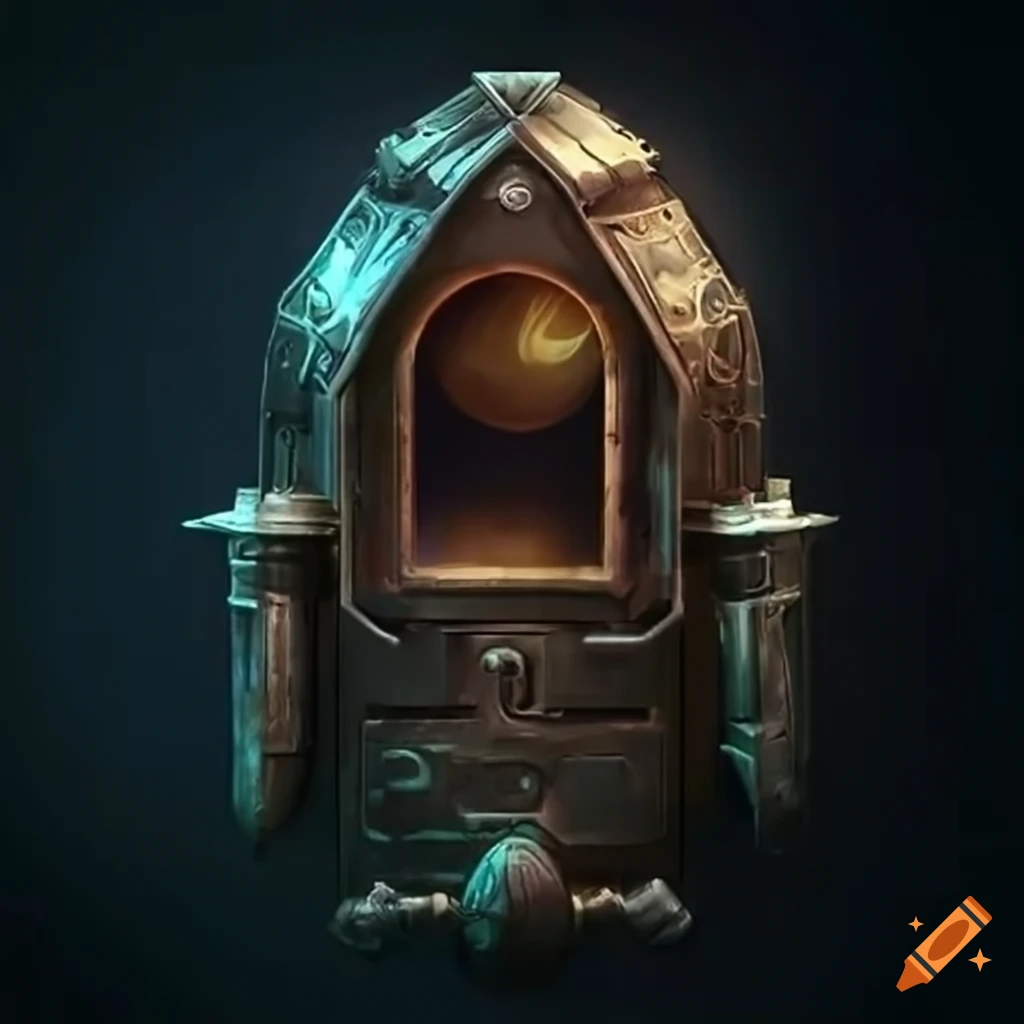 Hyper realistic arcane locking device with an empty power chamber on ...